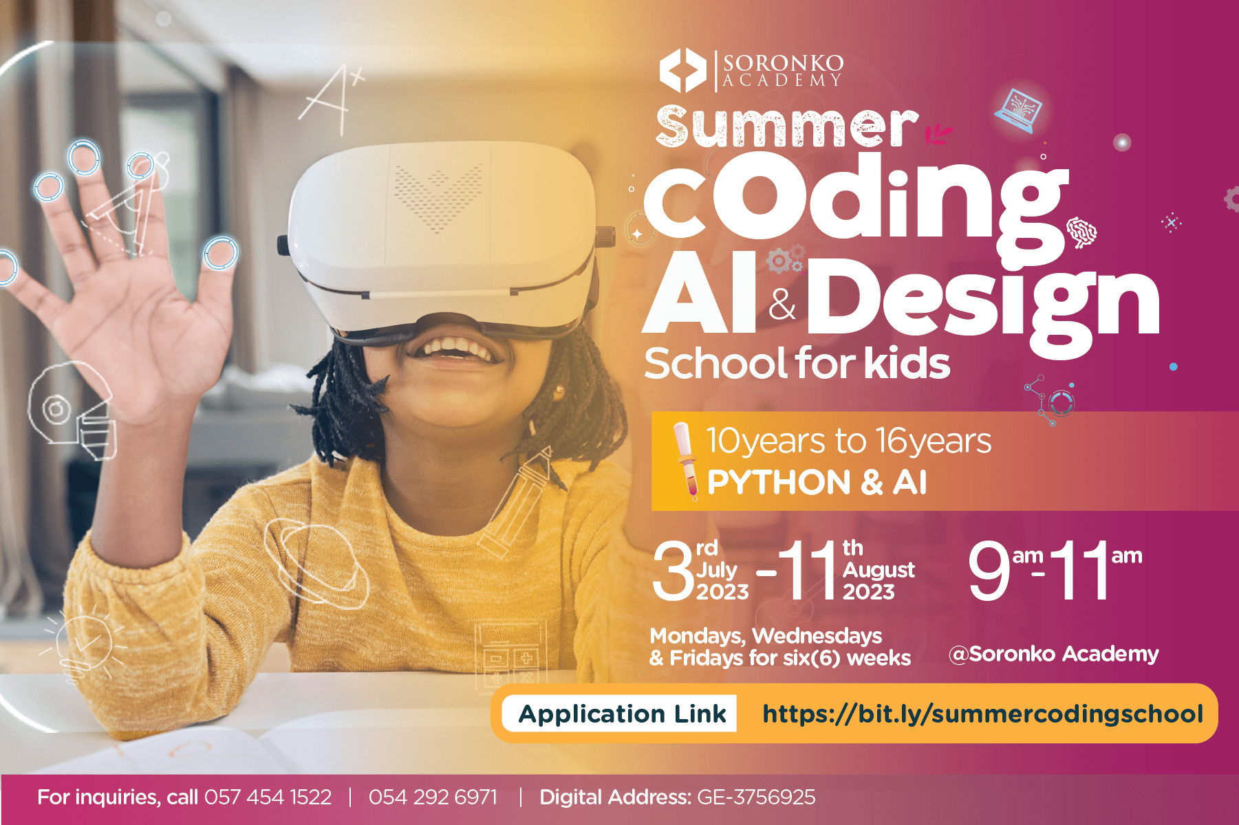 Kids Summer Coding and Design School 2023 - Soronko Academy
